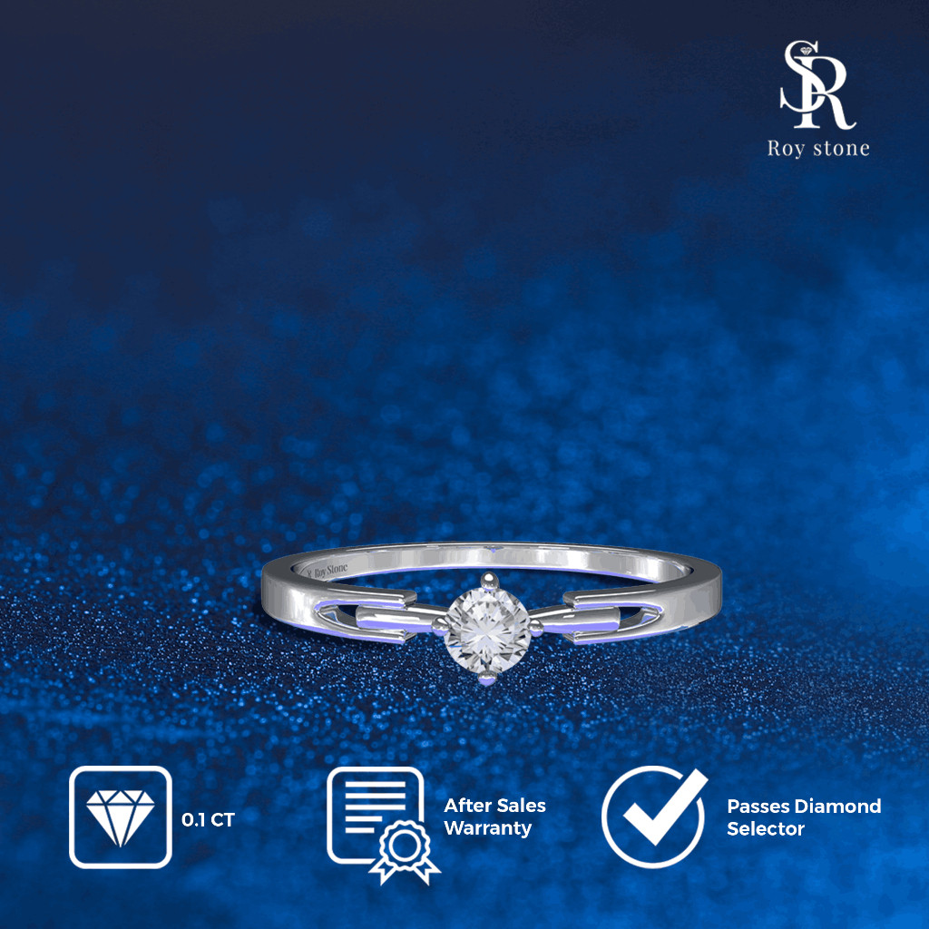 Jual RoyStone - Cincin Wanita Moissanite Original Lapis Emas 18K ...