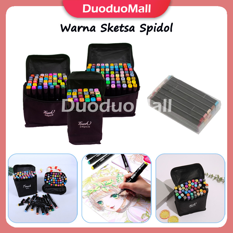 Jual Warna Sketsa Spidol12/24/48/80 Warna /Animation Markers Pena ...