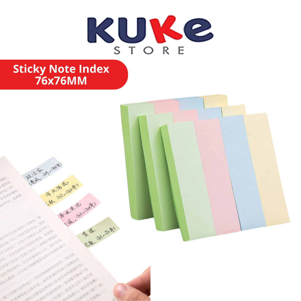 Jual Sticky Note Index 76x76MM 100 Lembar / Kertas Catatan Kecil Untuk ...
