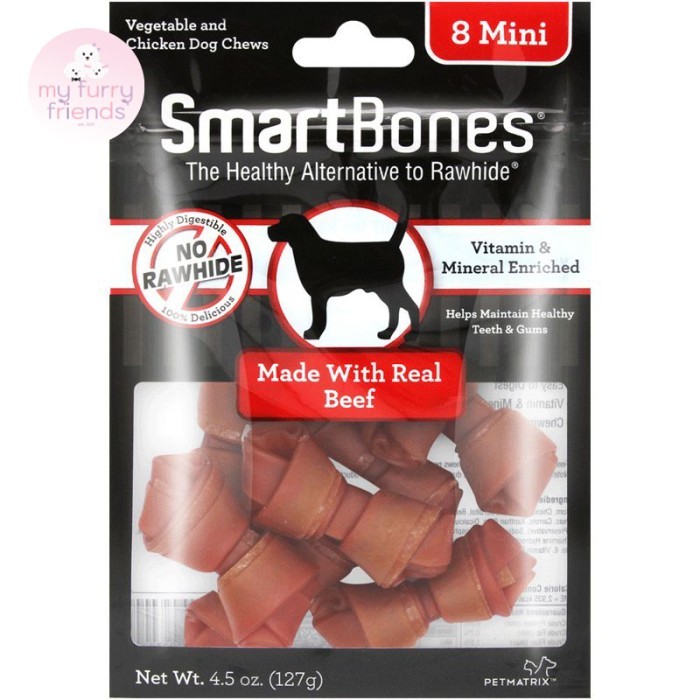 Jual Smartbones mini 8 for dogs cemilan bone untuk anjing smart bone ...