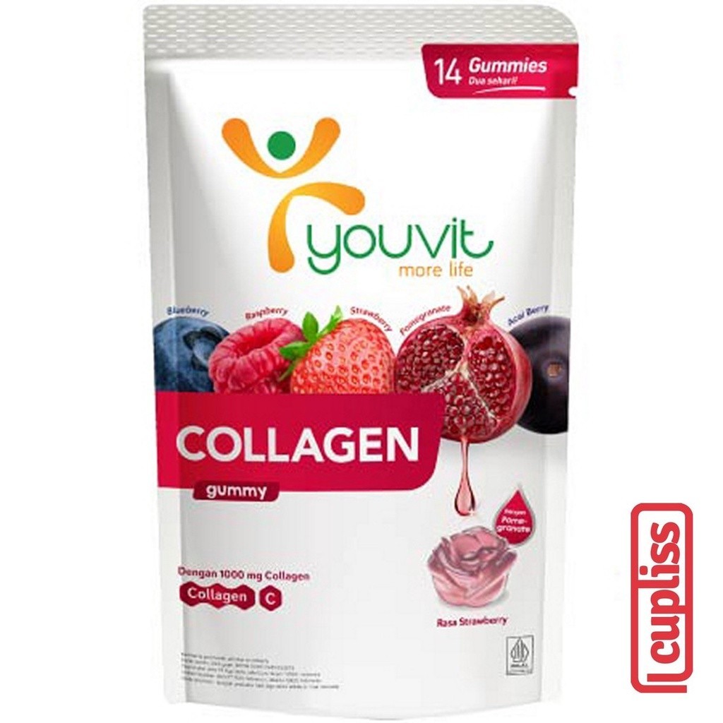 Jual YOUVIT Original Multivitamin Gummy Collagen 1000mg 7 Days Vitamin ...