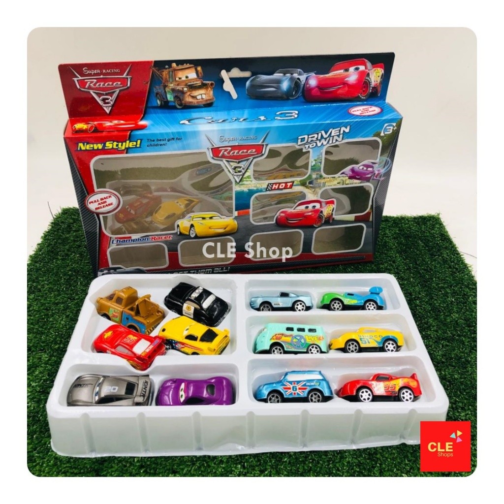 Jual Mainan Mobil Cars mcqueen isi 12pcs box | Shopee Indonesia