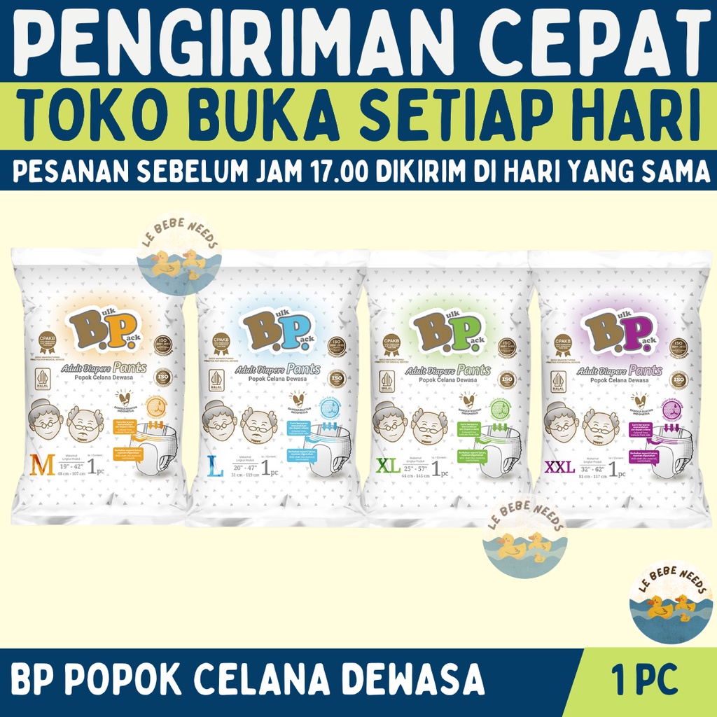 Jual Bulk Pack Popok Celana Dewasa Satuan M L XL XXL - BP Popok Celana Dewasa Sachet Renceng ...
