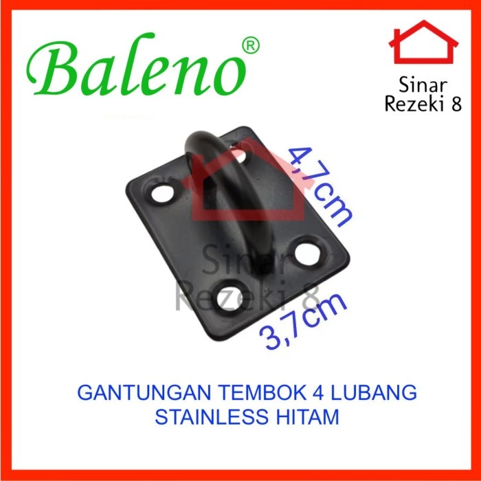 Jual Gantungan Bracket Tembok 4 Lubang Stainless Hitam / Rak Kawat ...