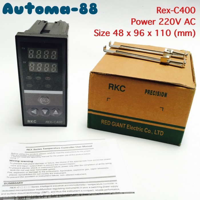 Jual Bonet RKC REX-C400 Digital PID Temperature Controller 48x96 mm Output Relay | Shopee Indonesia