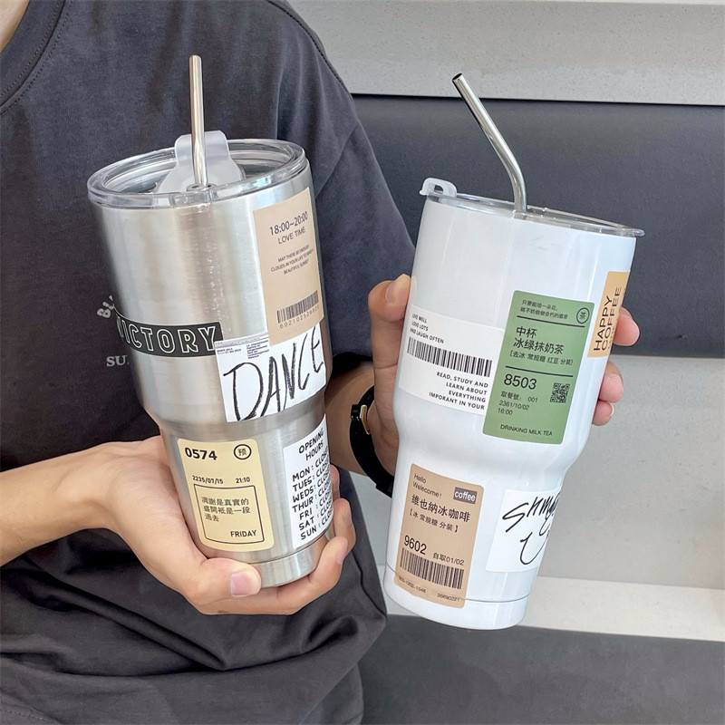 Jual 900ml Tumbler Stainless Steel Coffee Tea 600ml Aesthetic Botol ...