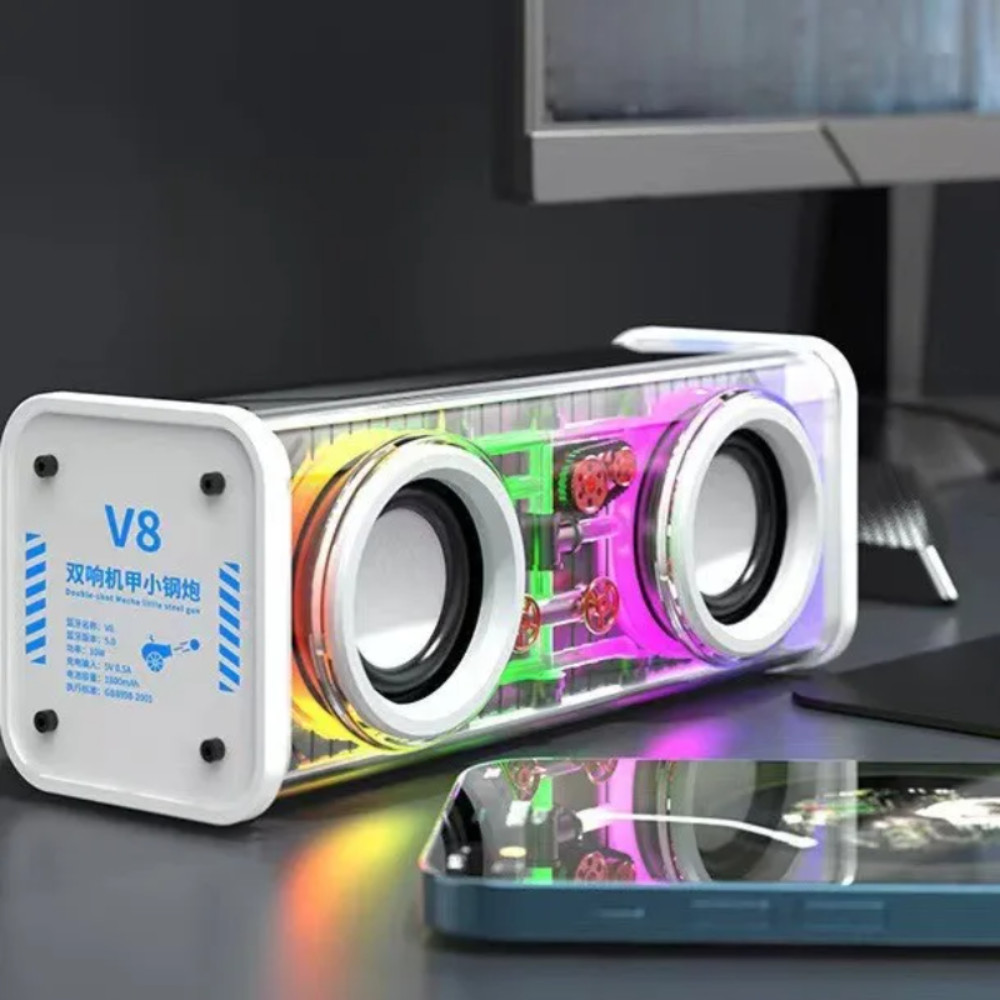 Jual Portable TWS RGB V8 Lights Heavy Bass Music Battery Power Sound ...