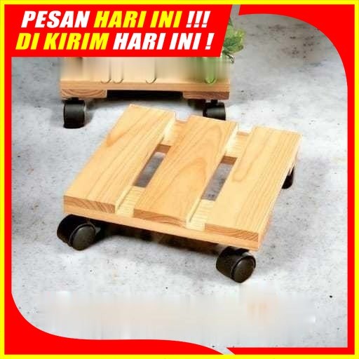 Jual (H121) TATAKAN GALON RODA / ALAS POT KAYU RODA / ALAS POT RODA ...