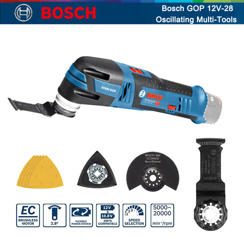 Jual Bosch GOP 12V-28 Oscillating Multi-Tools 6 Gears 12V Rechargeable ...