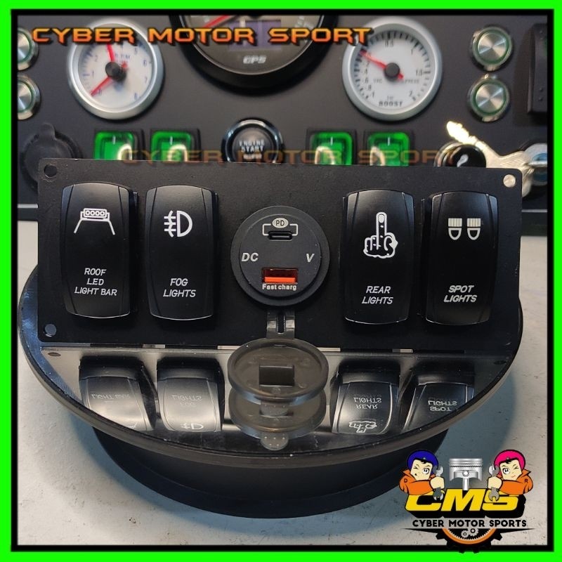 Jual dashboarad mobil panel Saklar 12v 24v sakelar switch lampu LED drl ...