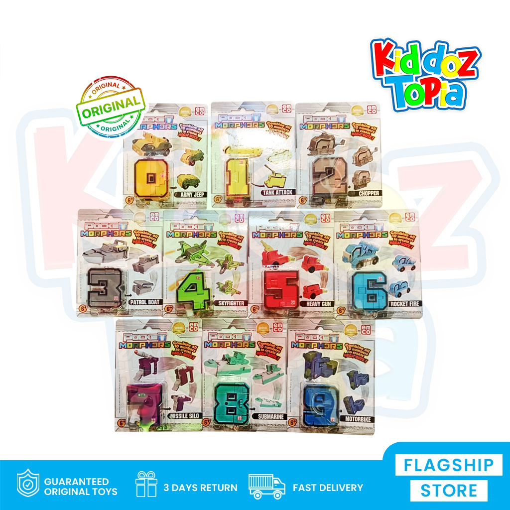 Jual EMCO Mega Botz Pocket Morphors Morphers Numbers Set Satuan ...