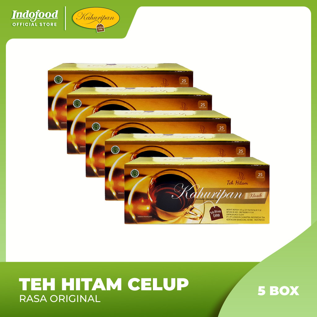 Jual 5 PCS - Teh Kahuripan Teh Hitam Celup rasa Original 50 Gr | Shopee ...