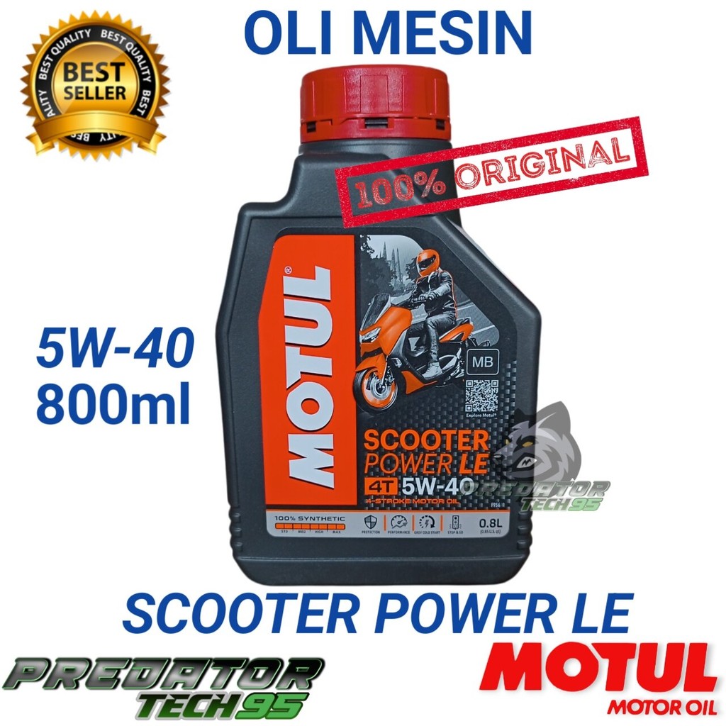 Jual OLI MOTUL POWER LE MATIC SCOOTER 800ml SAE 5W-40 ORIGINAL | Shopee ...