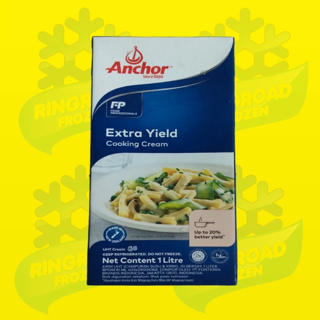 Jual ANCHOR EXTRA YIELD COOKING CREAM 1 LITER - KRIM UHT DICAMPUR SUSU ...