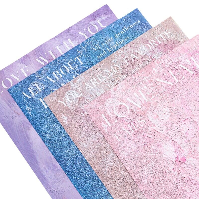 Jual Kertas Buket Bunga Cellophane Flower Wrapping Paper Motif Lukisan ...