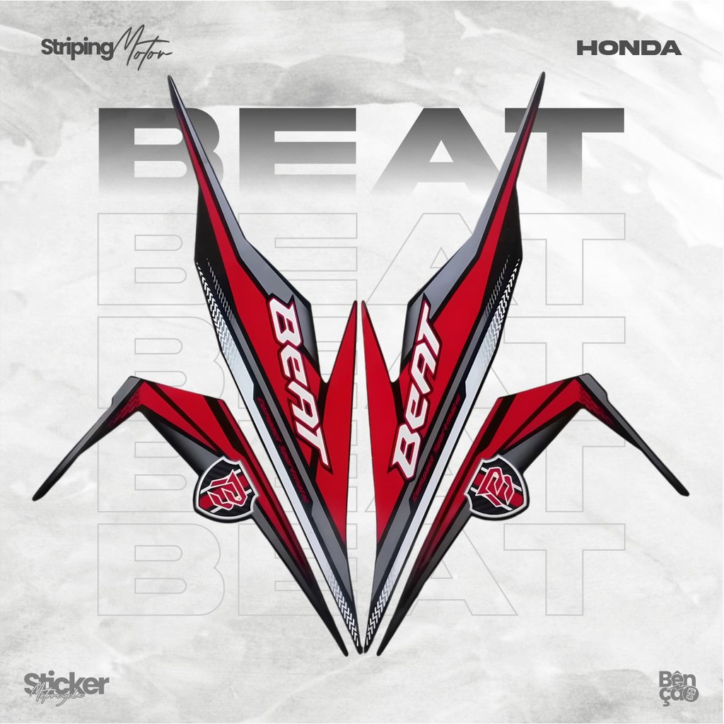 Jual Striping stiker motor | HONDA BEAT CW 2019 body full hitam standar ...