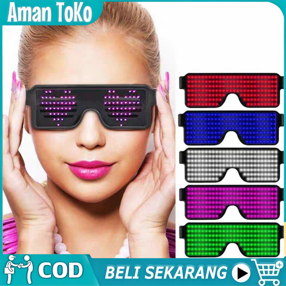 Jual Kacamata LED 11 Mode Party DJ Disco / Kacamata Elektronik Dengan ...
