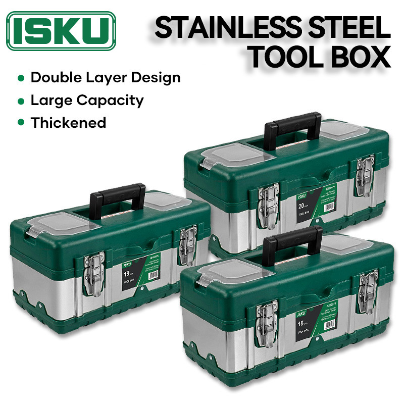 Jual ISKU Tool Box Besar 15-20inch Tahan lama Toolbox Baja Kotak ...