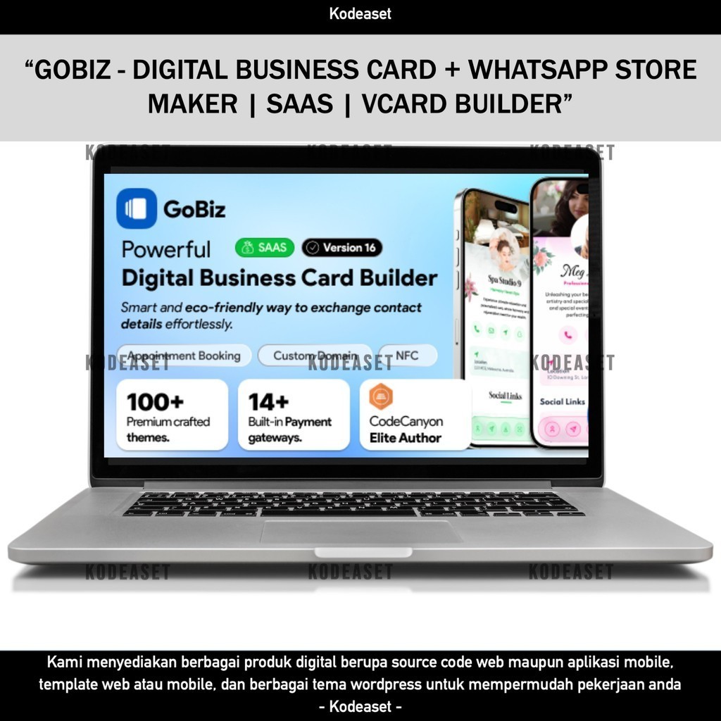 Jual SOURCE CODE APLIKASI WEB GOBIZ - DIGITAL BUSINESS CARD + WHATSAPP ...