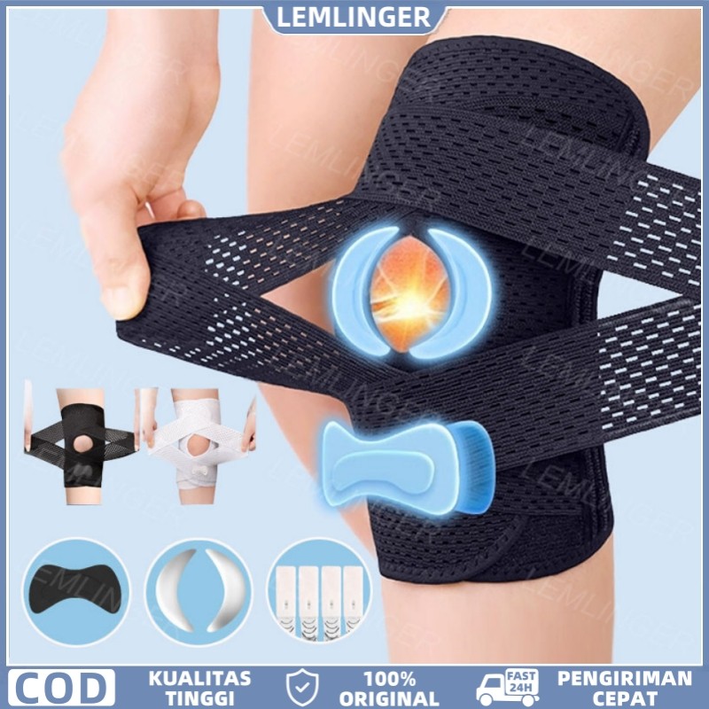 Jual 【LEMLINGER】Knee Protector Penyangga Lutut Deker Pemulihan Cedera ...