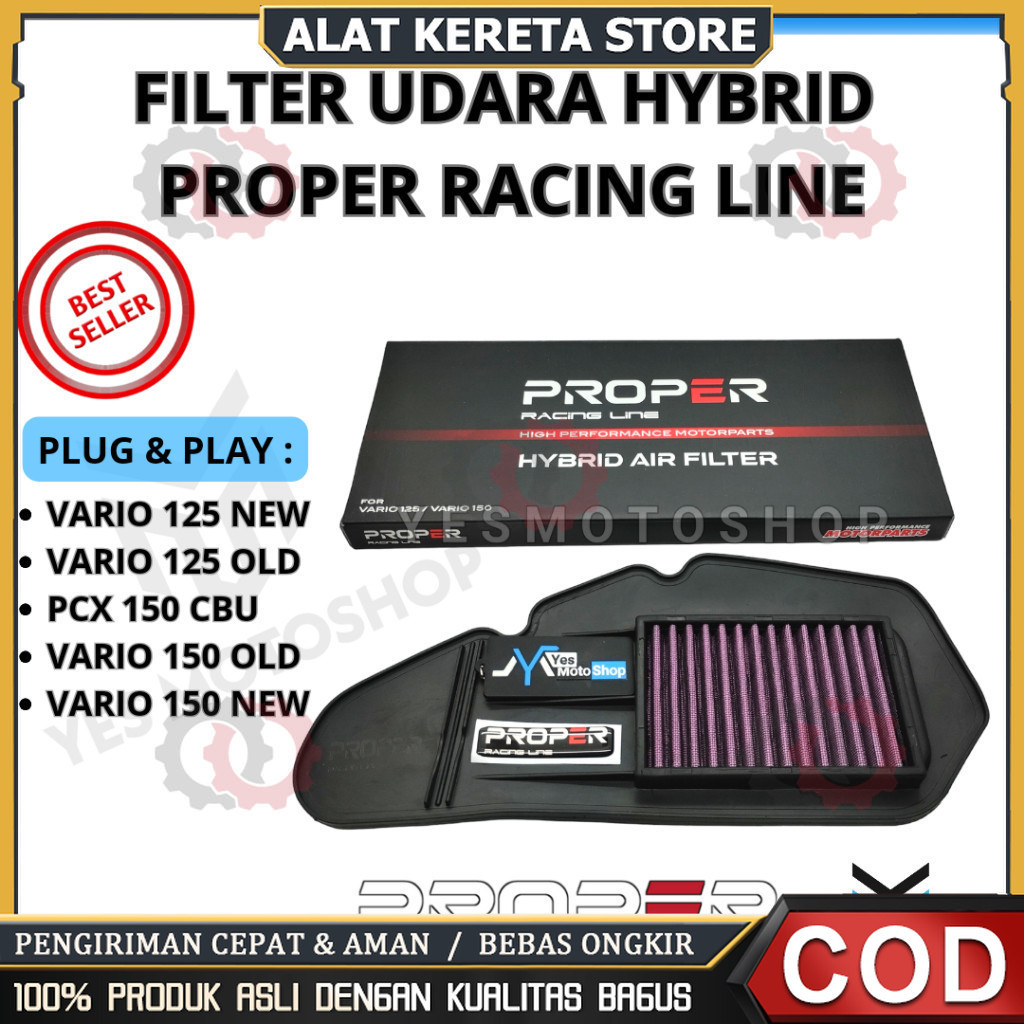 Jual FILTER UDARA PROPER RACING LINE VARIO 125 VARIO 150 PCX ADV NMAX ...