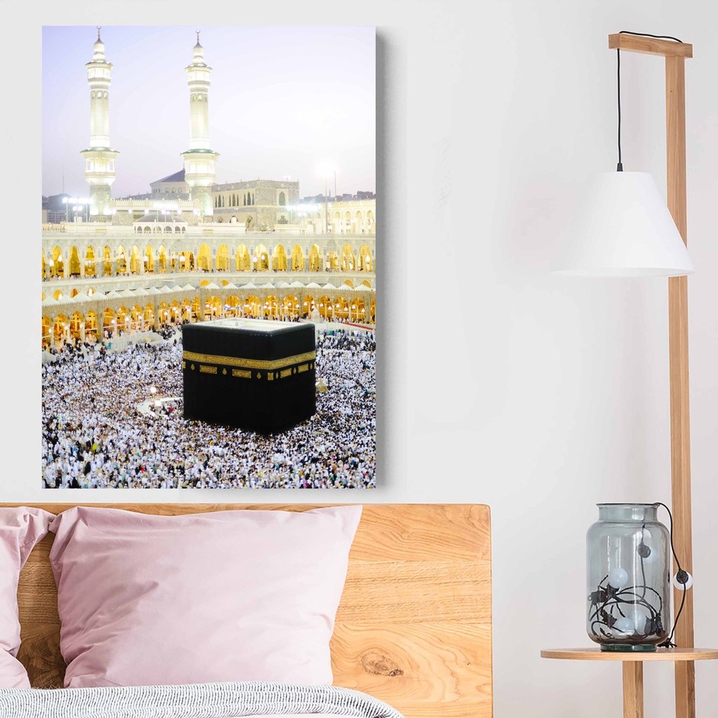 Jual HIasan Dinding poster lukisan Ka'bah Kabah Mekah Masjidil Haram ...