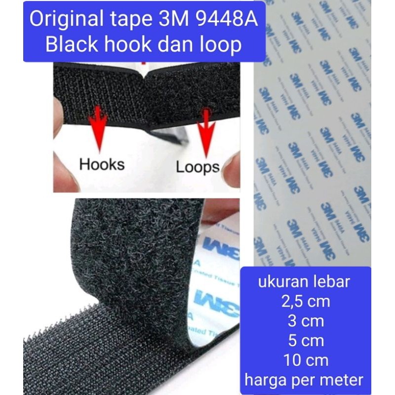 Jual vellcro perekat strap lebar Adhesive tape 2,5 cm / 3 cm / 5 cm ...
