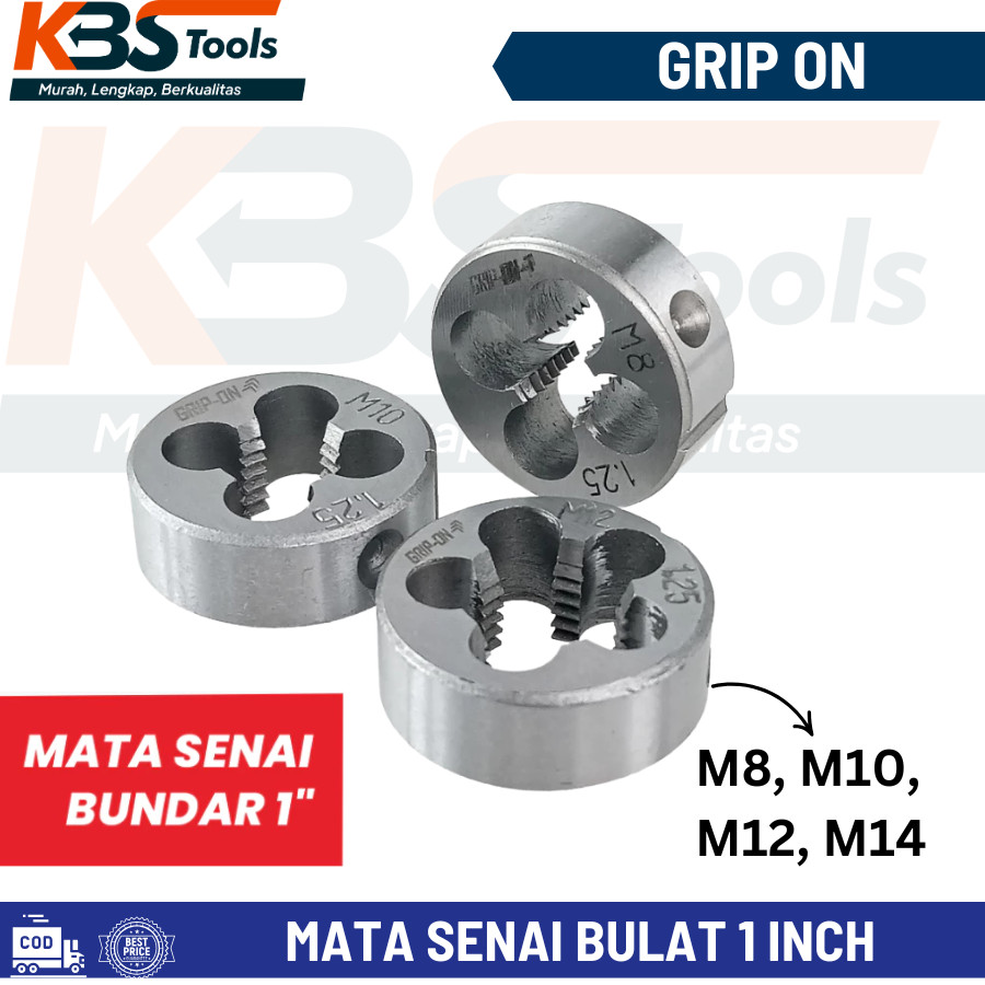 Jual GRIP ON Mata Senai Bulat Bundar 1'' Inch Baut M8 M10 M12 M14 x 1. ...