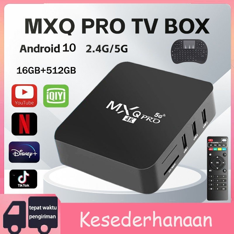 Jual Android Tv Box MXQ Pro Android 10.0os 2.4G WIFI 16gb Ram 512gb Rom ...