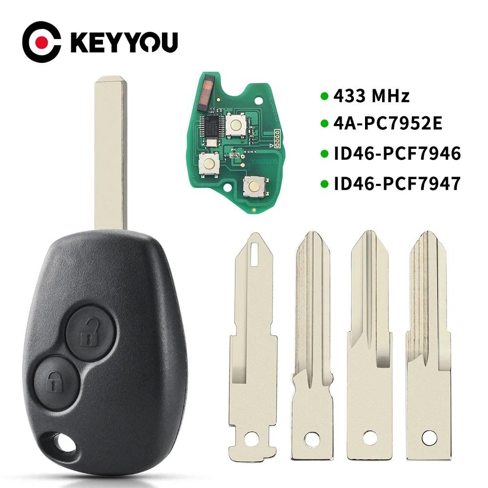 Jual KEYYOU Remote Car Key 433MHz for Renault Trafic Vauxhall Vivaro ...