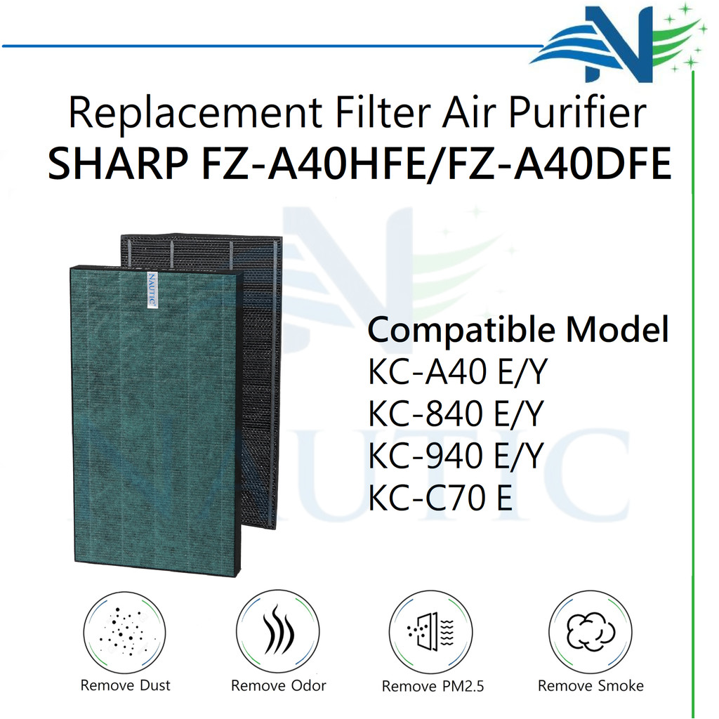 Jual NAUTIC HEPA Filter Sharp Air Purifier KC-A40Y KC-840E KC-940E KC ...