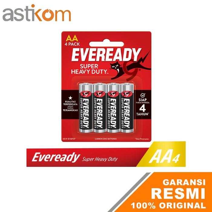 Jual Baterai Eveready Super Heavy Duty AA isi 4 1215 BP-4 1.5V | Shopee ...
