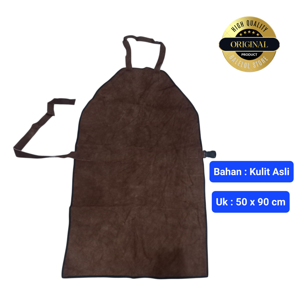 Jual Apron Dada Celemek Kulit Las Tebal Coklat 50cm x 90cm | Shopee ...