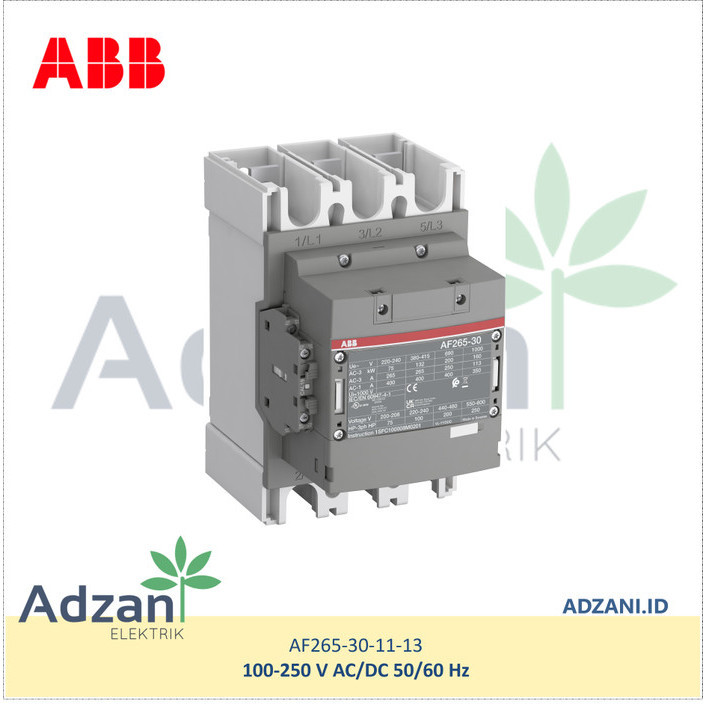 Jual ABB Contactor 132kW AF265-30-11-13 100-250VAC/VDC 1SFL547002R1311 | Shopee Indonesia