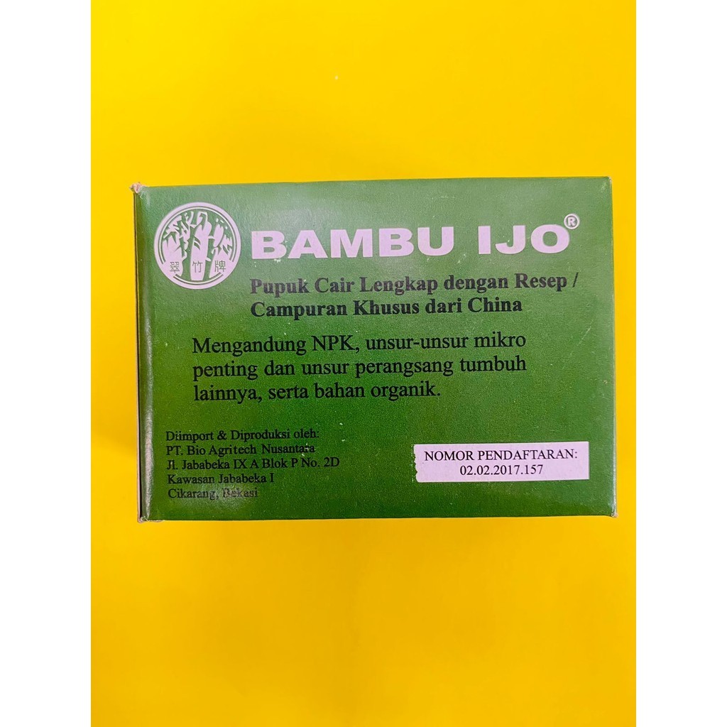 Jual Pupuk Cair Lengkap BAMBU IJO Mengandung NPK isi 12 ml dari Bio ...
