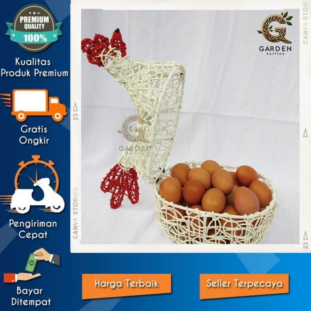 Jual Keranjang Tempat Telur model Ayam Anyaman Sintetis Plastik ...