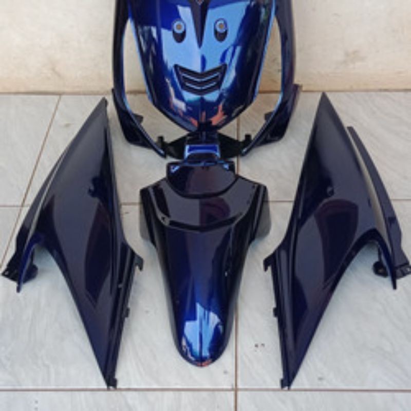 Jual Cover full body halus Honda beat karbu warna Moonlight blue/hitam ...