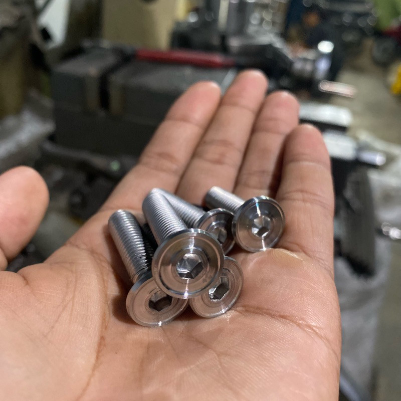 Jual [promo] baut L m10 / baut 14 / drat 14 probolt slim stainless dandmade panjang 2cm sampai ...