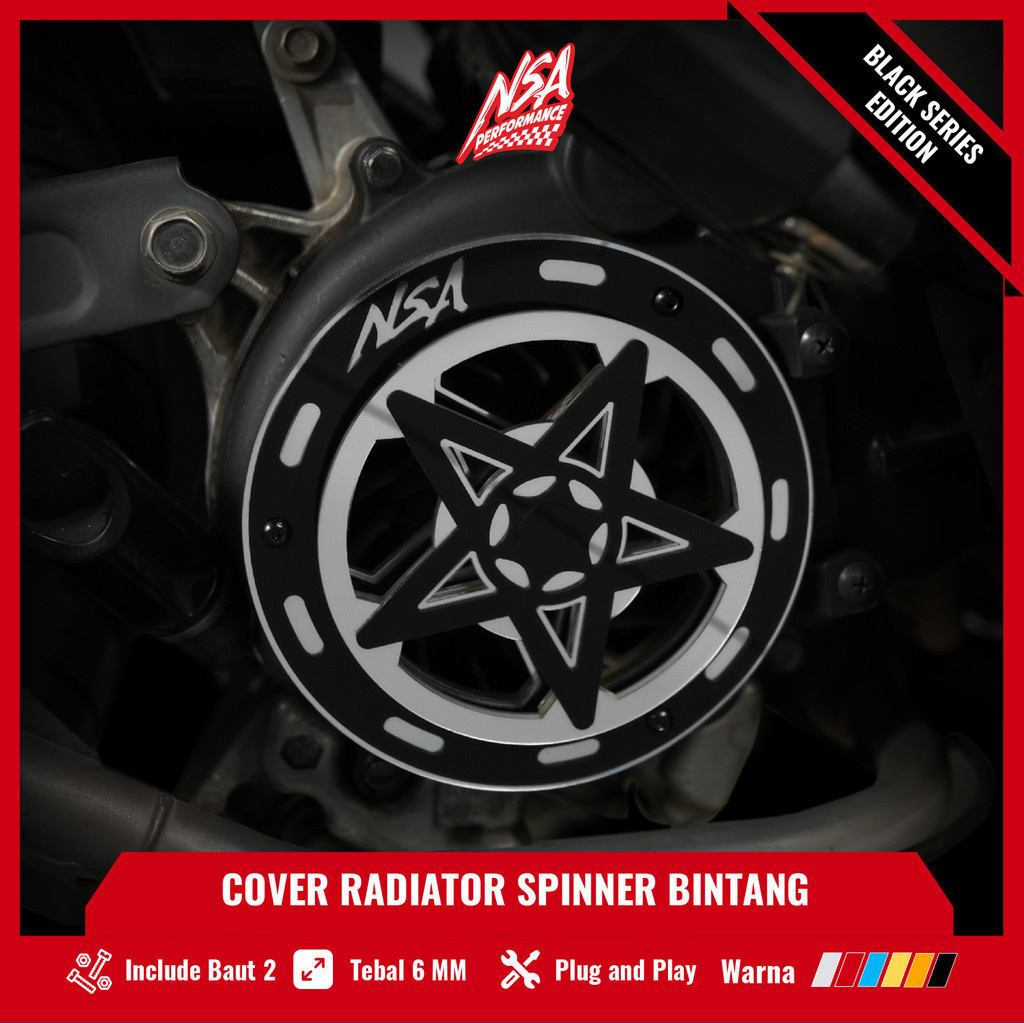 Jual NSA COVER KIPAS SPINER TYPE BINTANG BLACK SERIES Beat Scoopy Vespa ...