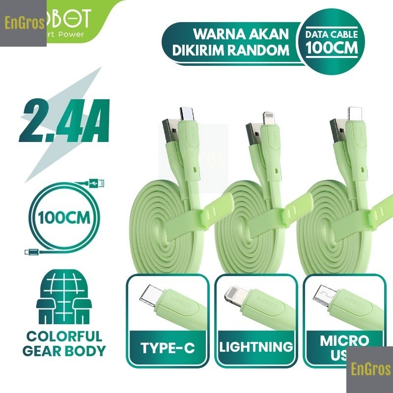 Jual (CEK TIPE) Kabel Charger ROBOT 100% Original Kabel Data Micro USB ...