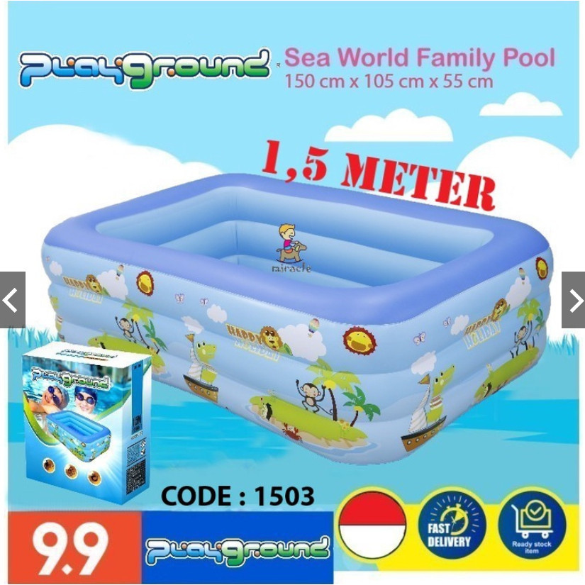Jual TR53WD Kolam Renang Anak Persegi 150 cm | Playground Ocean Jumbo Besar Lucu Hadiah Kado ...