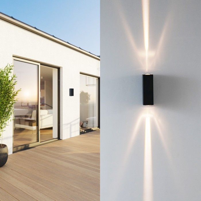 Jual Lampu Dinding Exterior Modern Design Aluminium LED Warm White ...