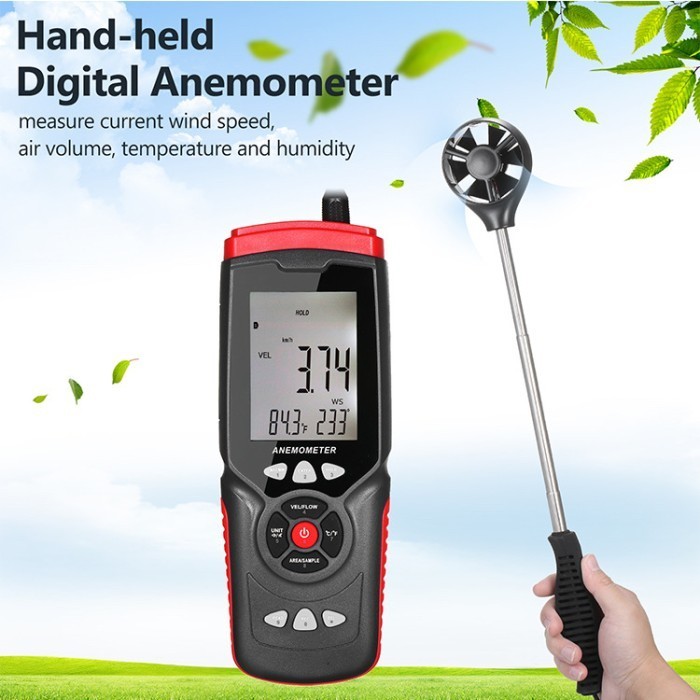 Jual BENETECH GT8907 Anemometer Data Logger Wind Flow Meter Air Tester ...