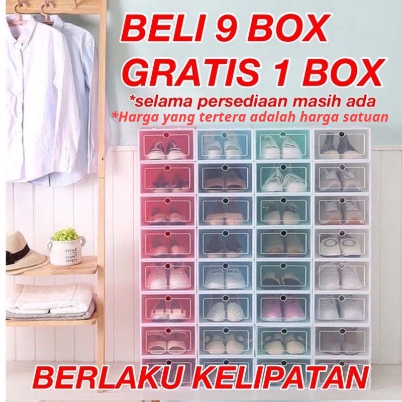 Jual Ukuran L Kotak Sepatu - Box Sepatu Rak - Kotak penyimpanan Sepatu ...