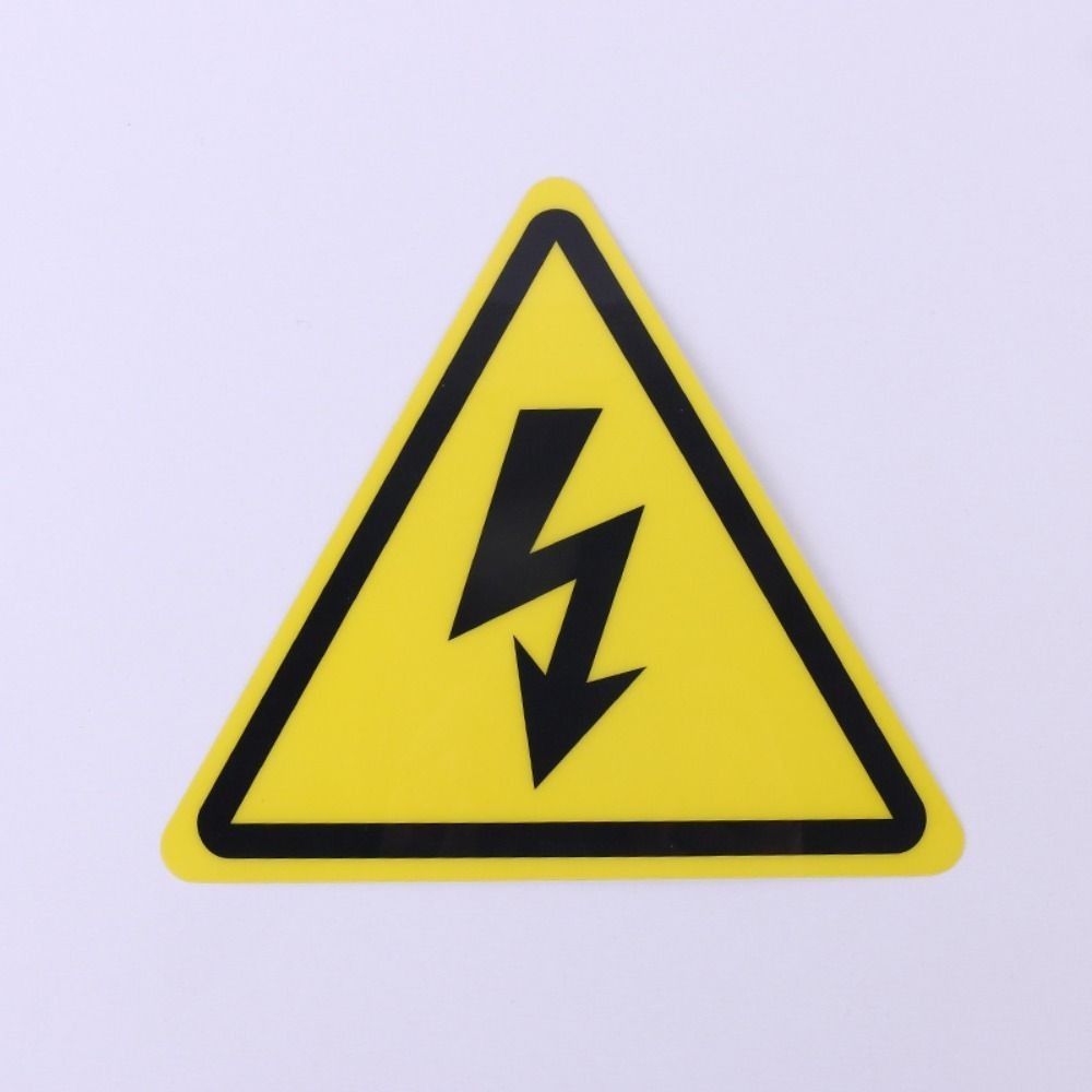 Jual 5Pcs PVC Electrical Shock Hazard Warning Sticker Adhesive Labels ...