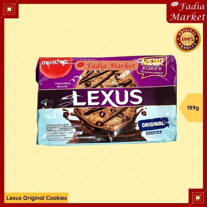 Jual Lexus Original Cookies Choco Chip Coklat 189g | Shopee Indonesia