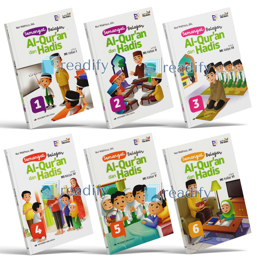 Jual Semangat Belajar Al-Qur'an dan Hadis Kelas 1 2 3 4 5 6 MI Erlangga Kurikulum Merdeka Revisi ...