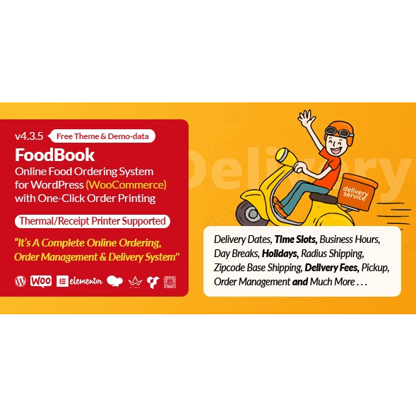 Jual FoodBook | Online Food Ordering & Delivery System for WordPress ...