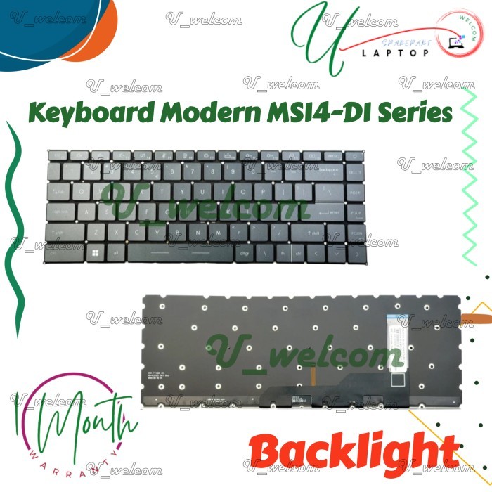 Jual Keyboard MSI MS-14D1 MS-1552 MS-14D3 Modern 14 - B11S 14 B10MW B10RASW B10RBSW B11M ...