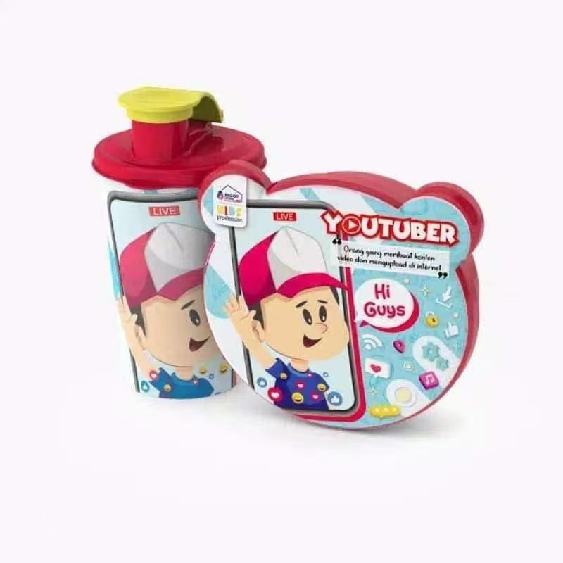 Jual Lunch Box Set botol minuman Catania Set/ Kotak Bekal Anak / Kado Souvenir Ultah Tempat ...
